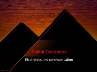 Digital electronics PPT on a very basic . | PPTX