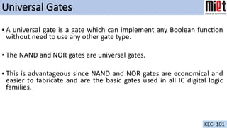 Logic gates summary in digital electronics | PPTX