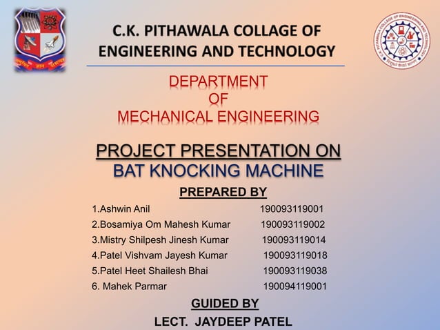 BAT KNOCKING MACHINE PART 2 | PPTX | Physics | Science