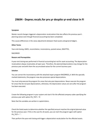 Deprec.recalc.for prv.yr despite yr end close in fi (1) | PDF