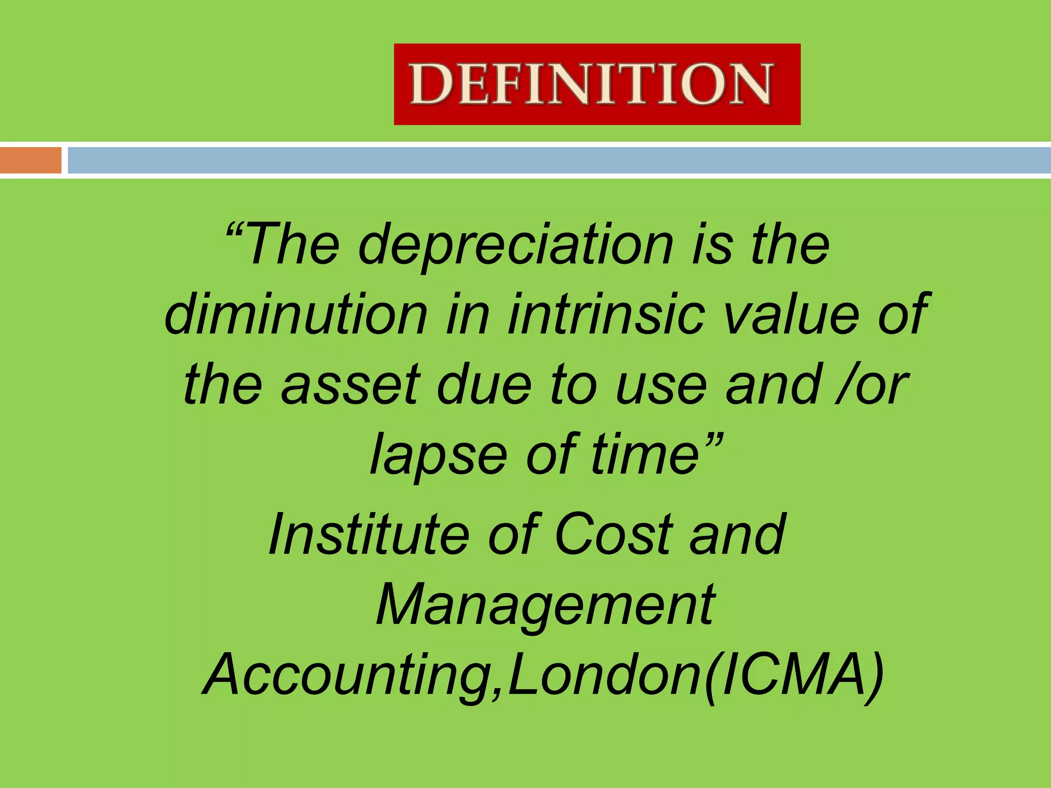 Depreciation | PPTX