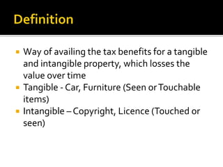 Depreciation Done by Priyanga KR, Assistant Professor, Department of ...