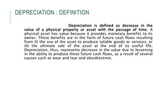 Depreciation and its types | PPTX