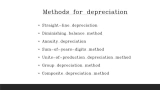 Depreciation - KAVYA RAVI | PPT