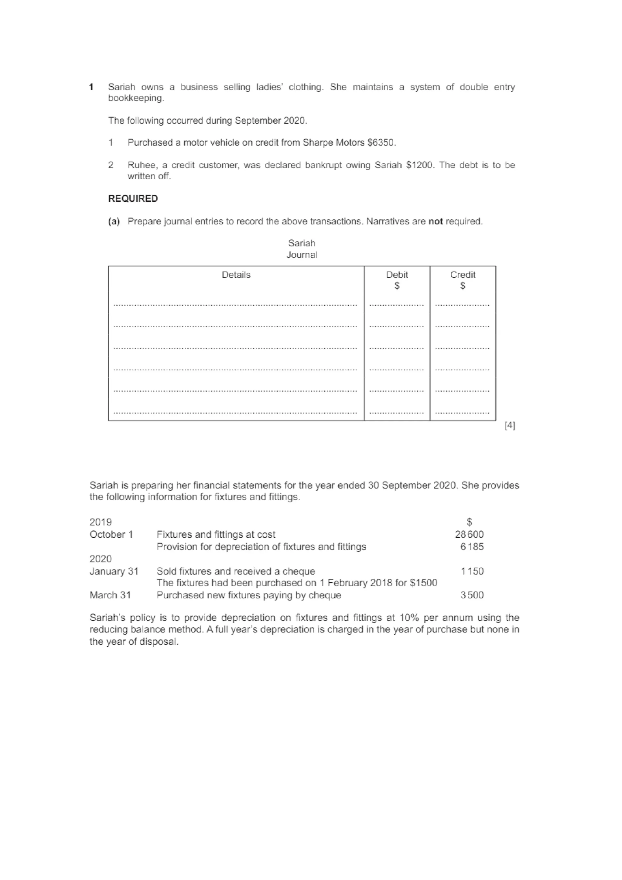 DEPRECIATION IGCSE ACCOUNTING PRACTICE QUESTIONS .pdf