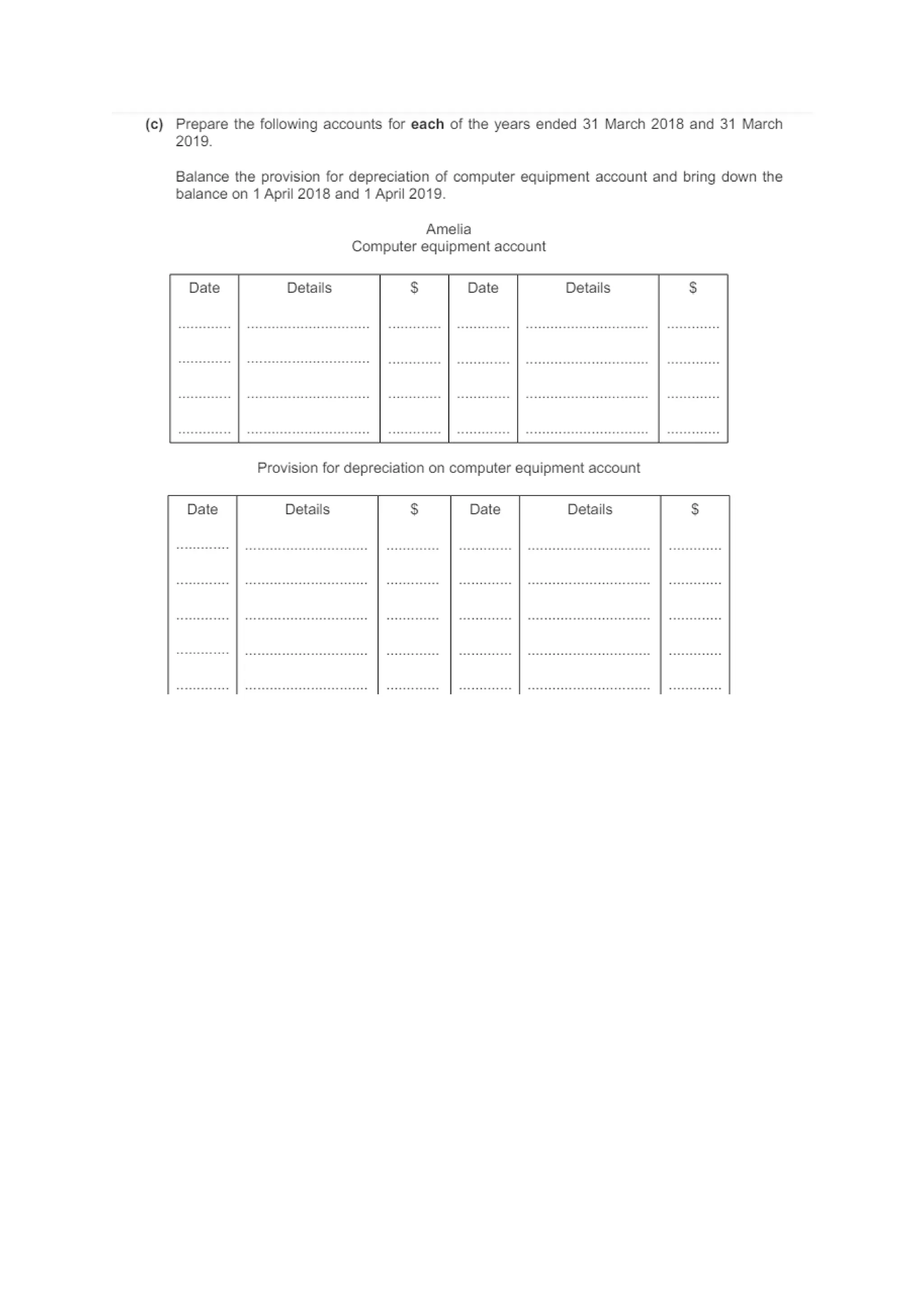 Depreciation Igcse Accounting Practice Questions Pdf Business