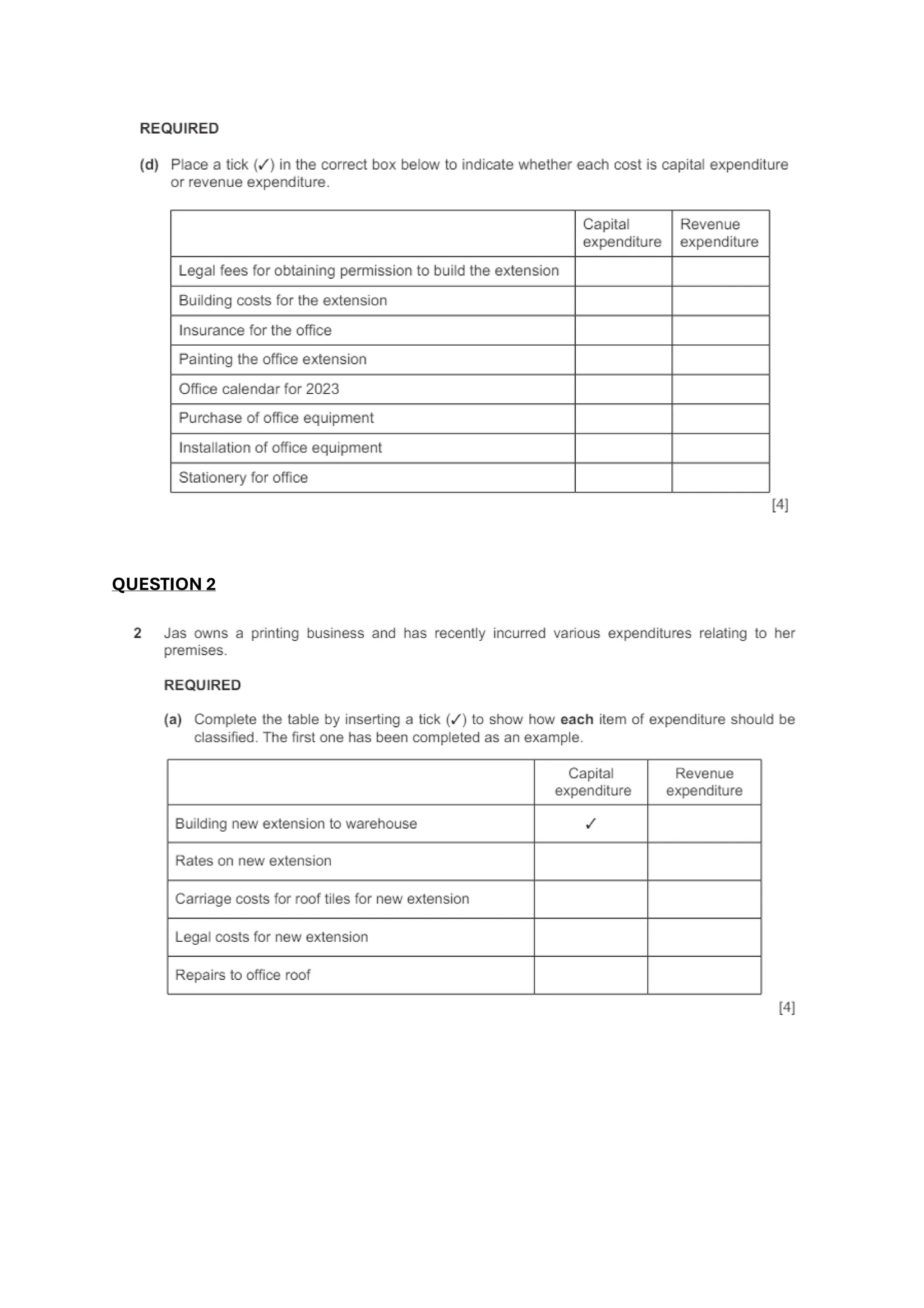 Depreciation Igcse Accounting Practice Questions Pdf Business