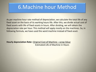 Depreciation complete concept and methods | PPTX