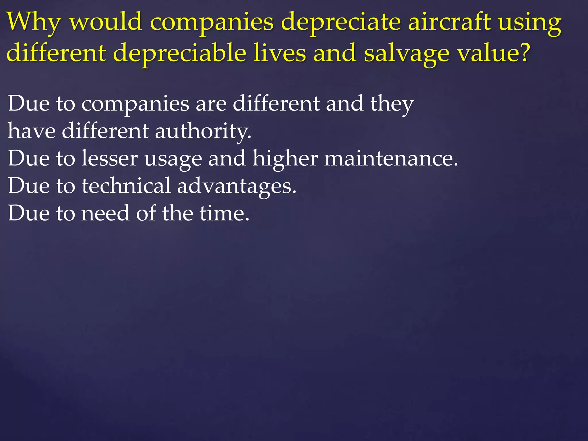 A HBR case study on Depreciation at delta airlines and singapore ...