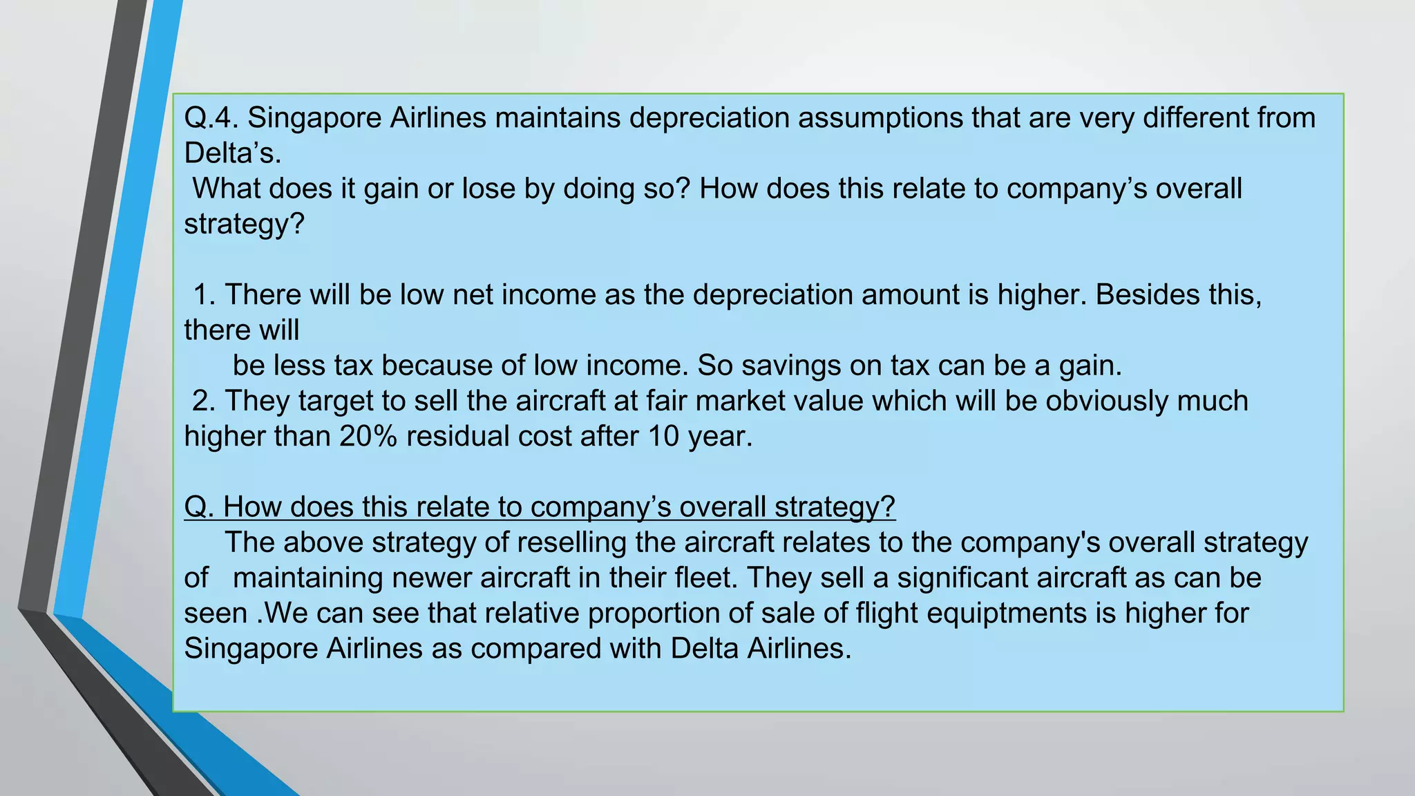Depreciation at delta & singapore airline (HBR) | PPTX