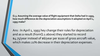 Depreciation at delta & singapore airline (HBR) | PPTX