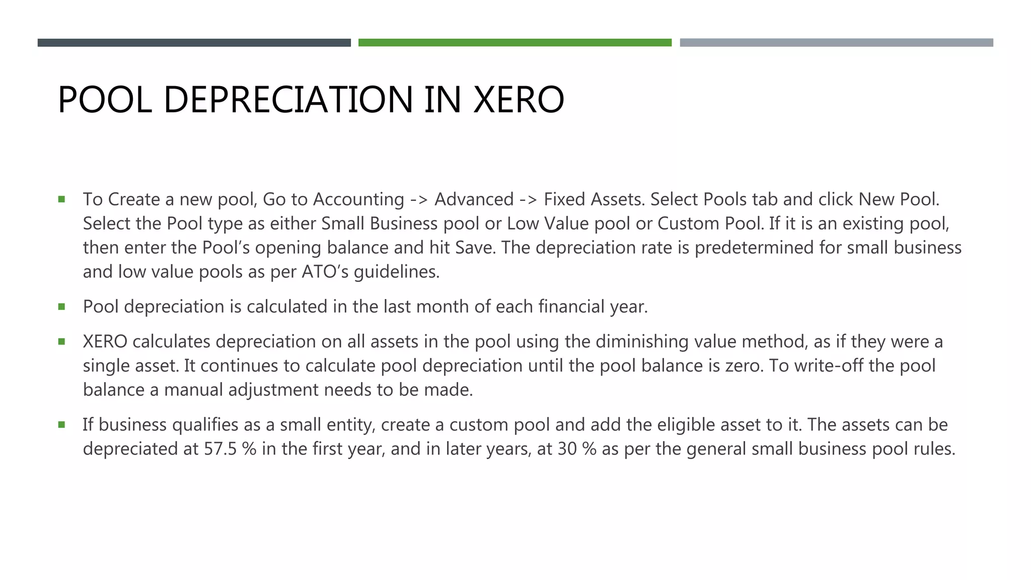 Depreciation in xero | PPTX
