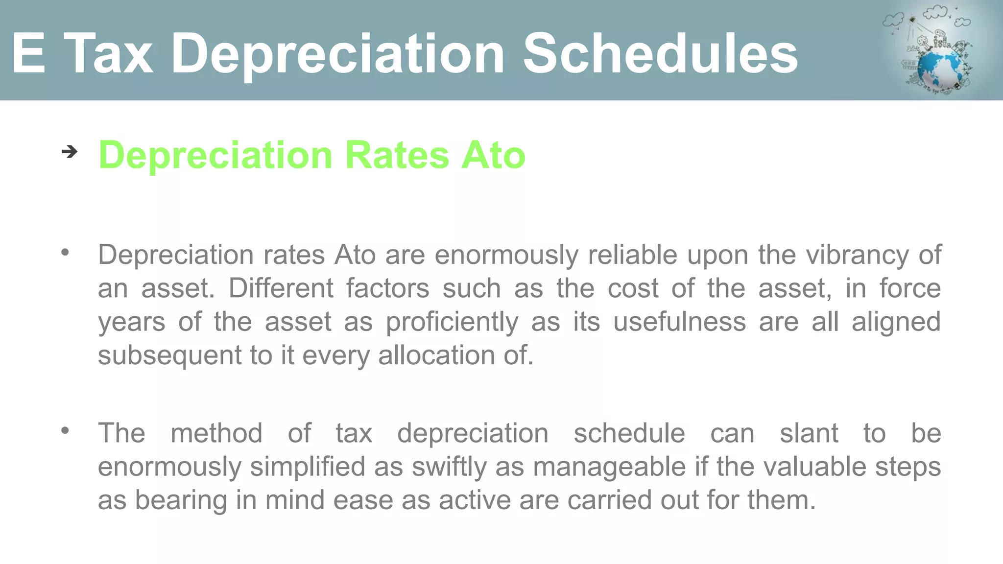 Depreciation schedule template | PPT | Personal Taxes | Personal Finance