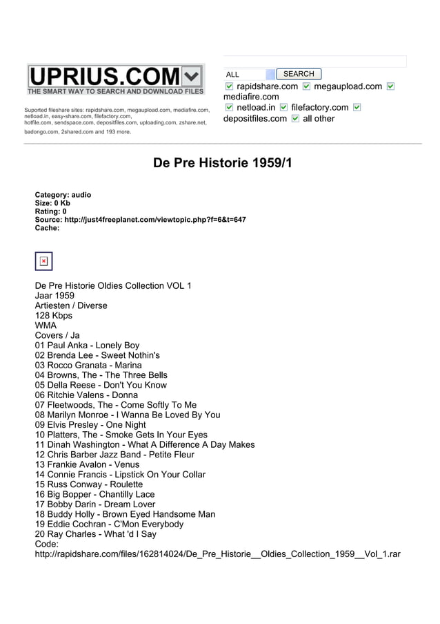 De Pre Historie 1959 Vol 1 | PDF De Pre Historie 1959 Vol 1 | PDF