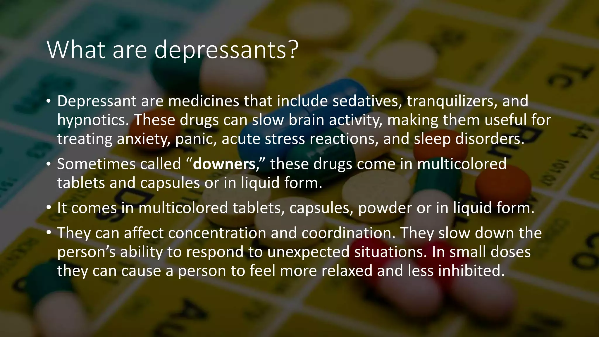 Depressants | PPTX