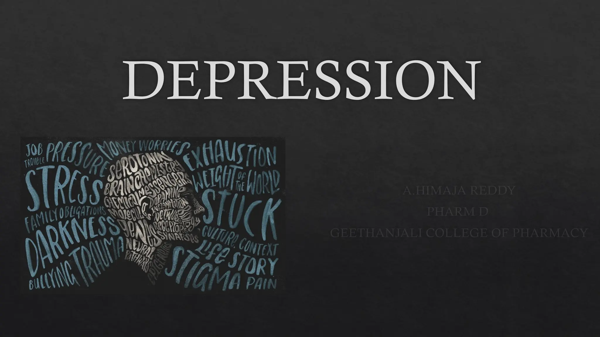 DEPRESSION: INTRODUCTION, DEFINITION,TYPES ETIOLOGY, PATHOPHYSIOLOGY ...