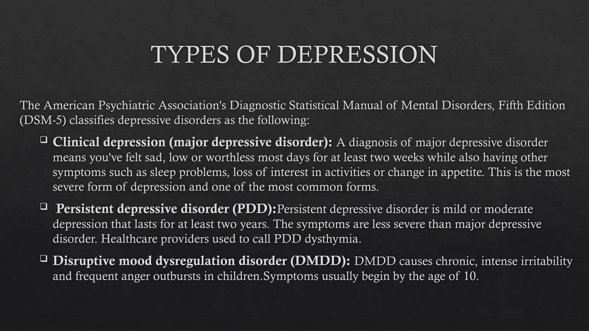 DEPRESSION: INTRODUCTION, DEFINITION,TYPES ETIOLOGY, PATHOPHYSIOLOGY ...