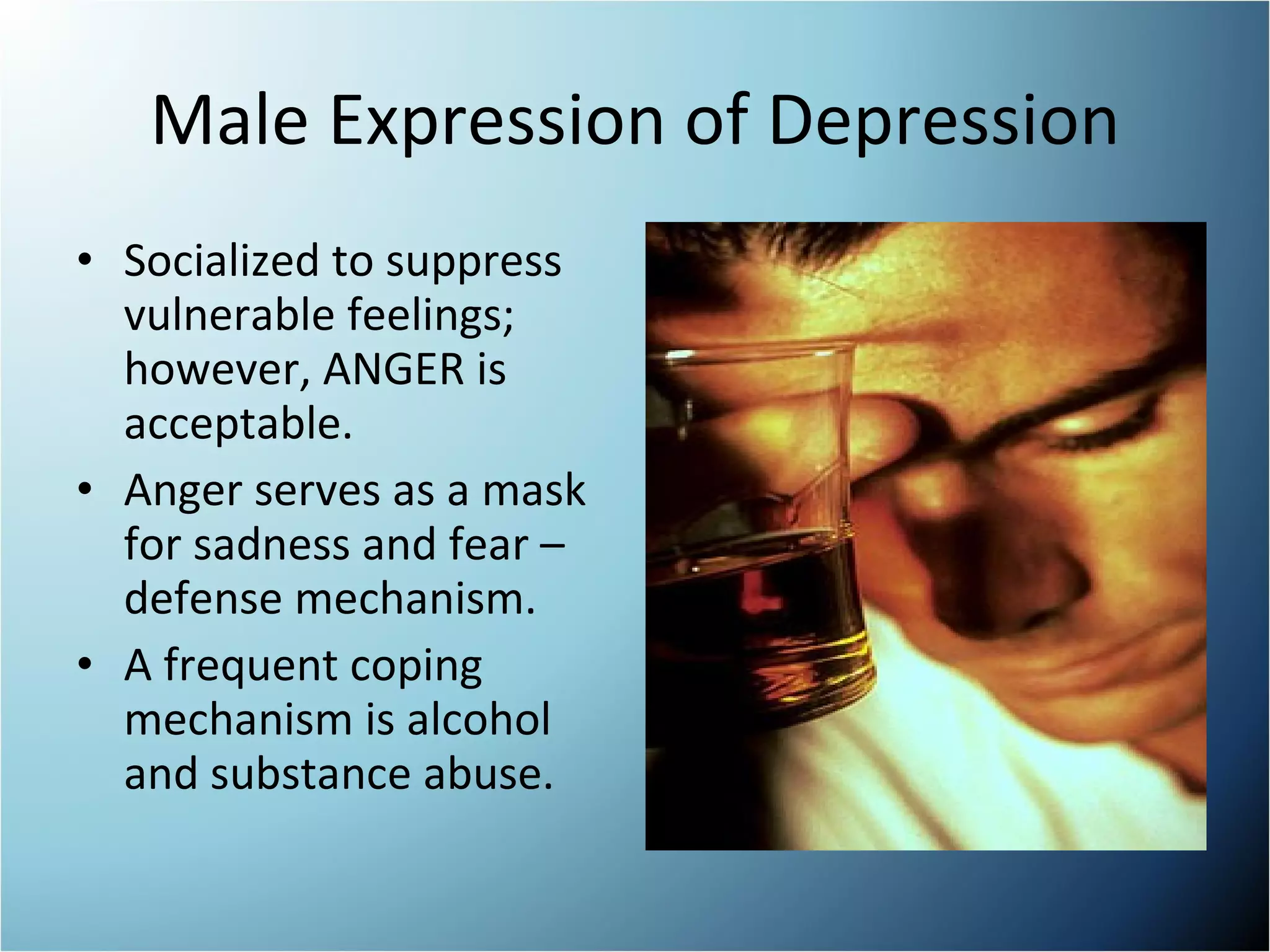 Men and depression: From masculine norms and gender differences to ...