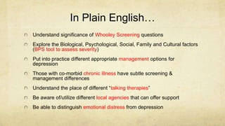 Depression in Primary Care | PPTX