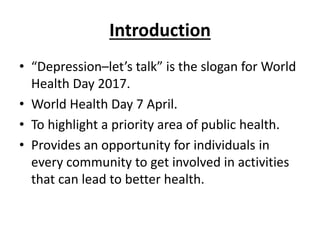 Depression:let's talk | PPTX