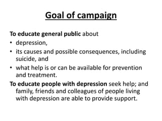 Depression:let's talk | PPTX