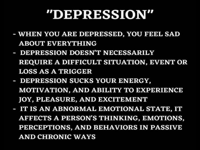 depression,sadness,depression vs sadness | PPTX