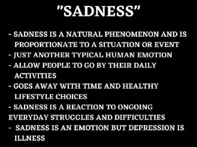 depression,sadness,depression vs sadness | PPTX