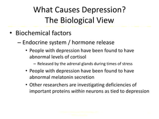 Depression.ppt | Hormonal Disorders | Endocrine and Metabolic Diseases