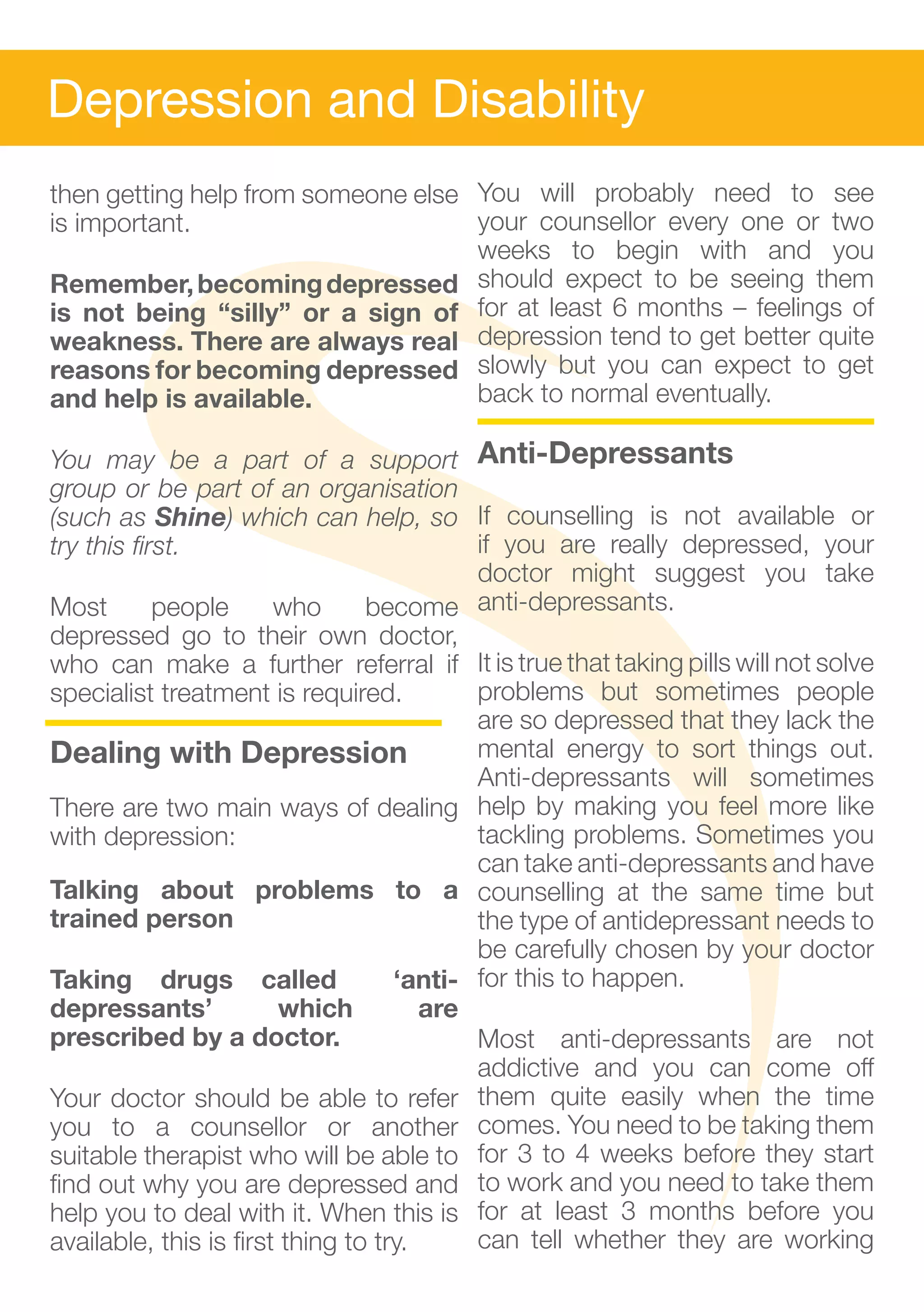 Depression and disability | PDF