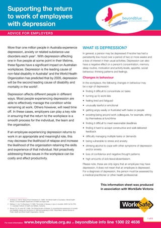 Depression supporting the return to work of employees | PDF