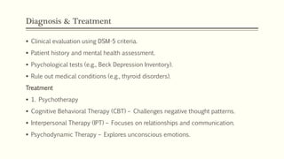 DEPRESSION & MANIA, definition, types, symptoms and treatment | PDF