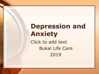 Depression and anxiety | PPT