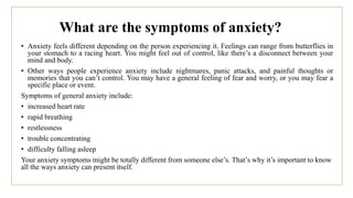 Depression and anxiety | PPTX