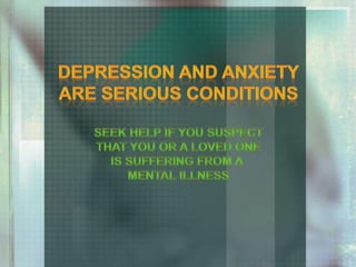 Depression & anxiety | PPTX