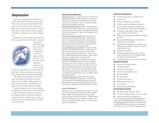 Depression Brochure | PDF | Mental Health | Diseases and Conditions