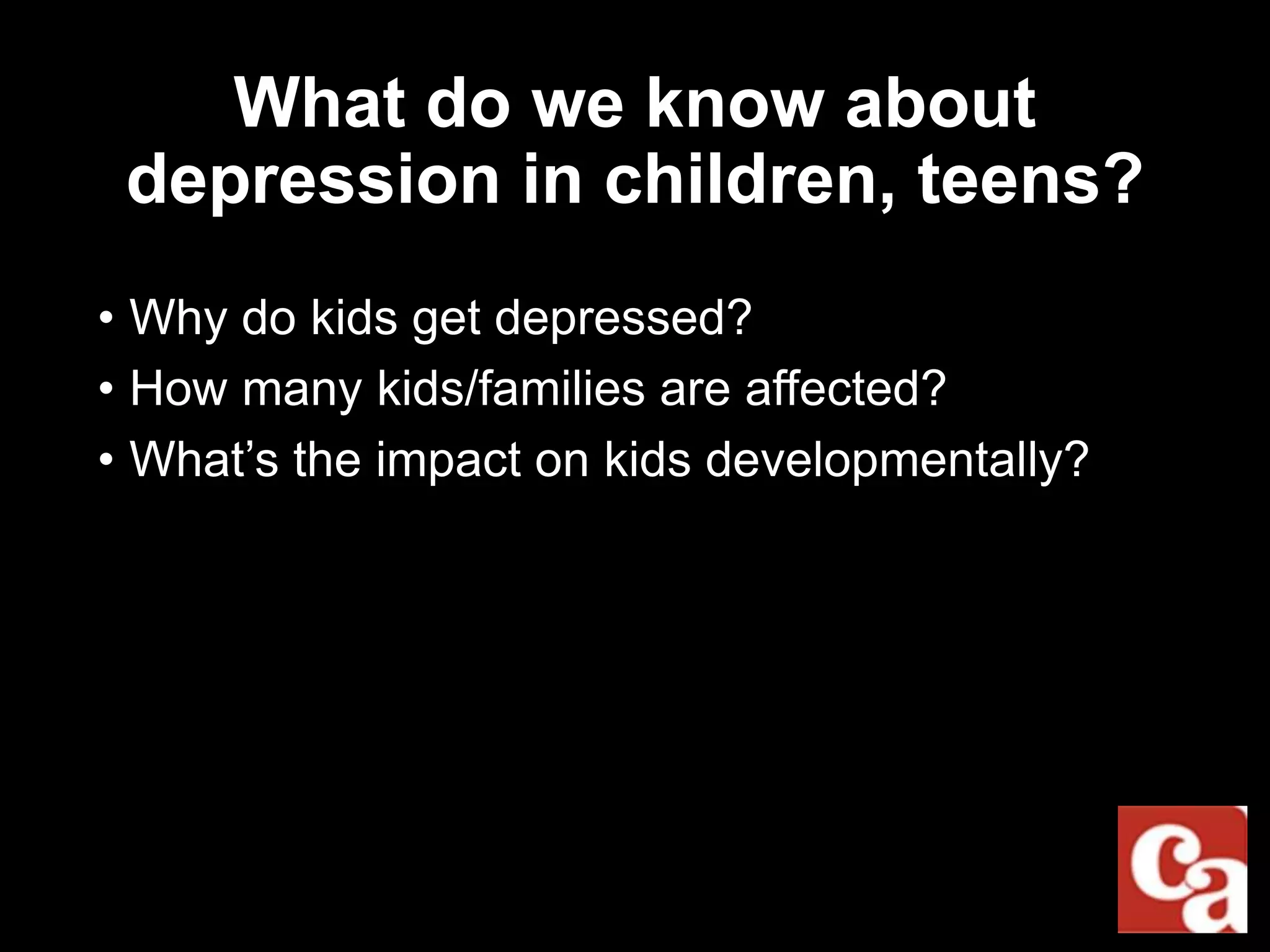 Introduction to Depressive Disorders in Children and Adolescents | PPTX