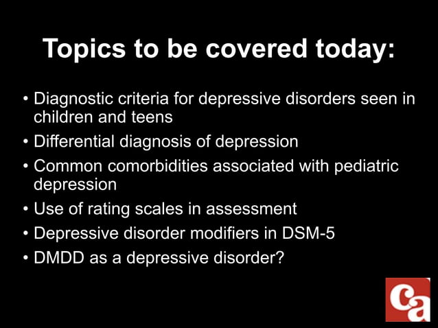 Introduction to Depressive Disorders in Children and Adolescents | PPTX