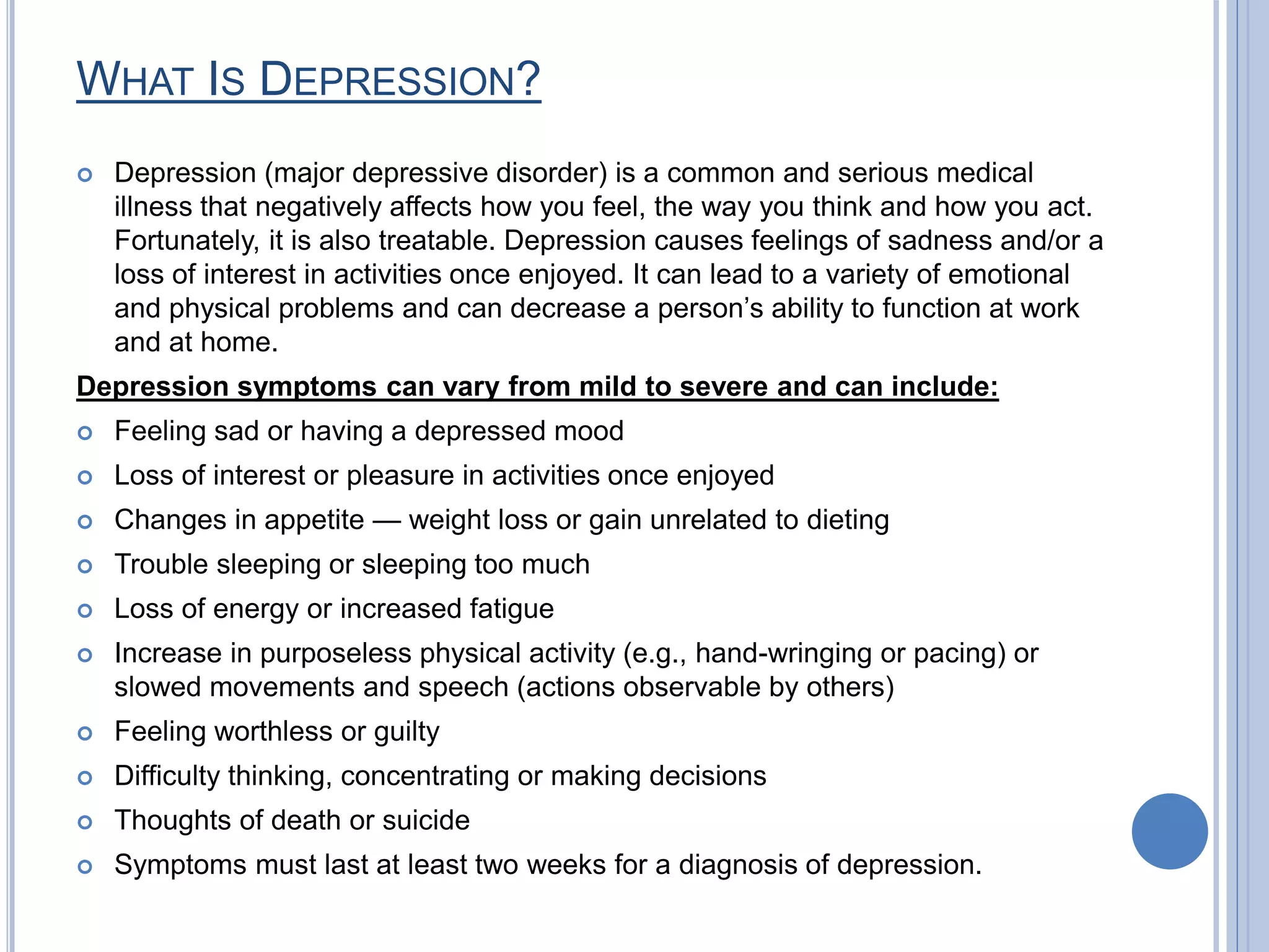 Depression Clinical pharmacology | PPTX