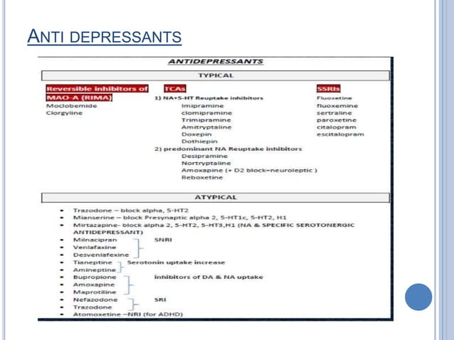 Depression Clinical pharmacology | PPTX | Brain and Nervous System ...