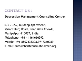 Depression Counseling in Delhi | PPTX