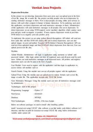 Depression detection | DOCX