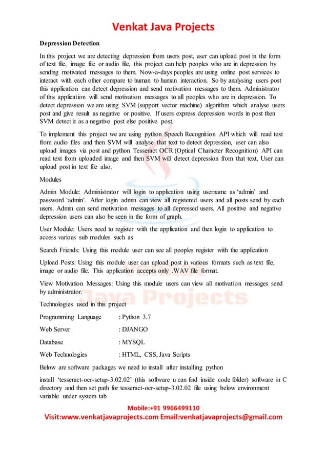 Depression detection | PDF