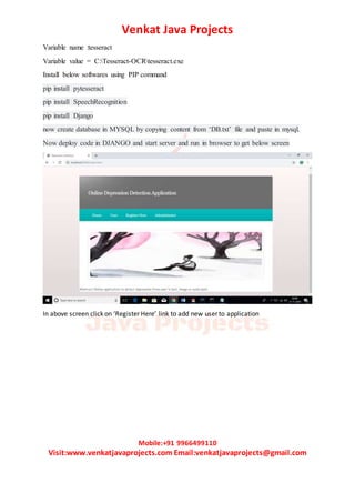 Depression detection | DOCX