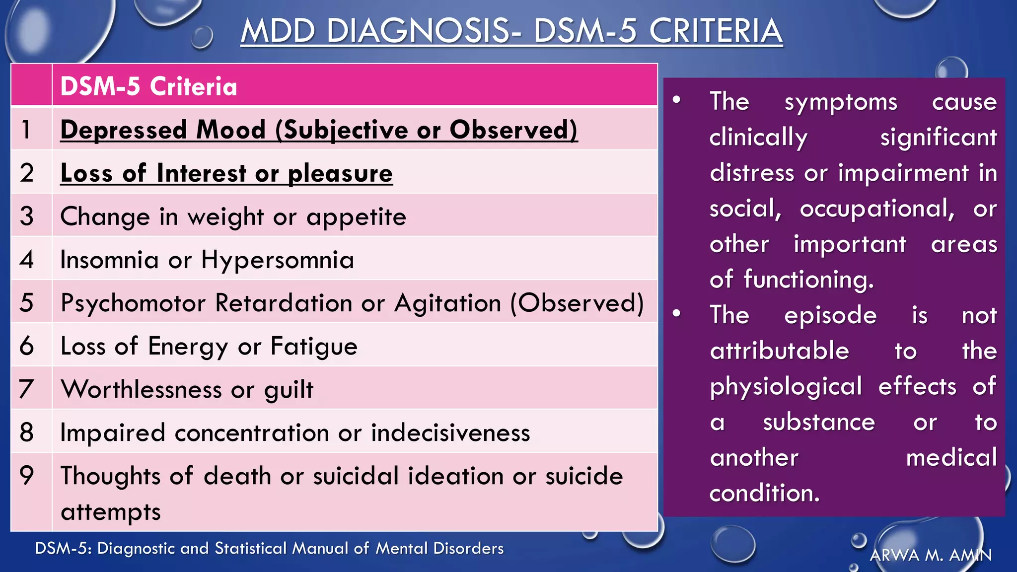 Major Depressive Disorder (MDD) | PDF
