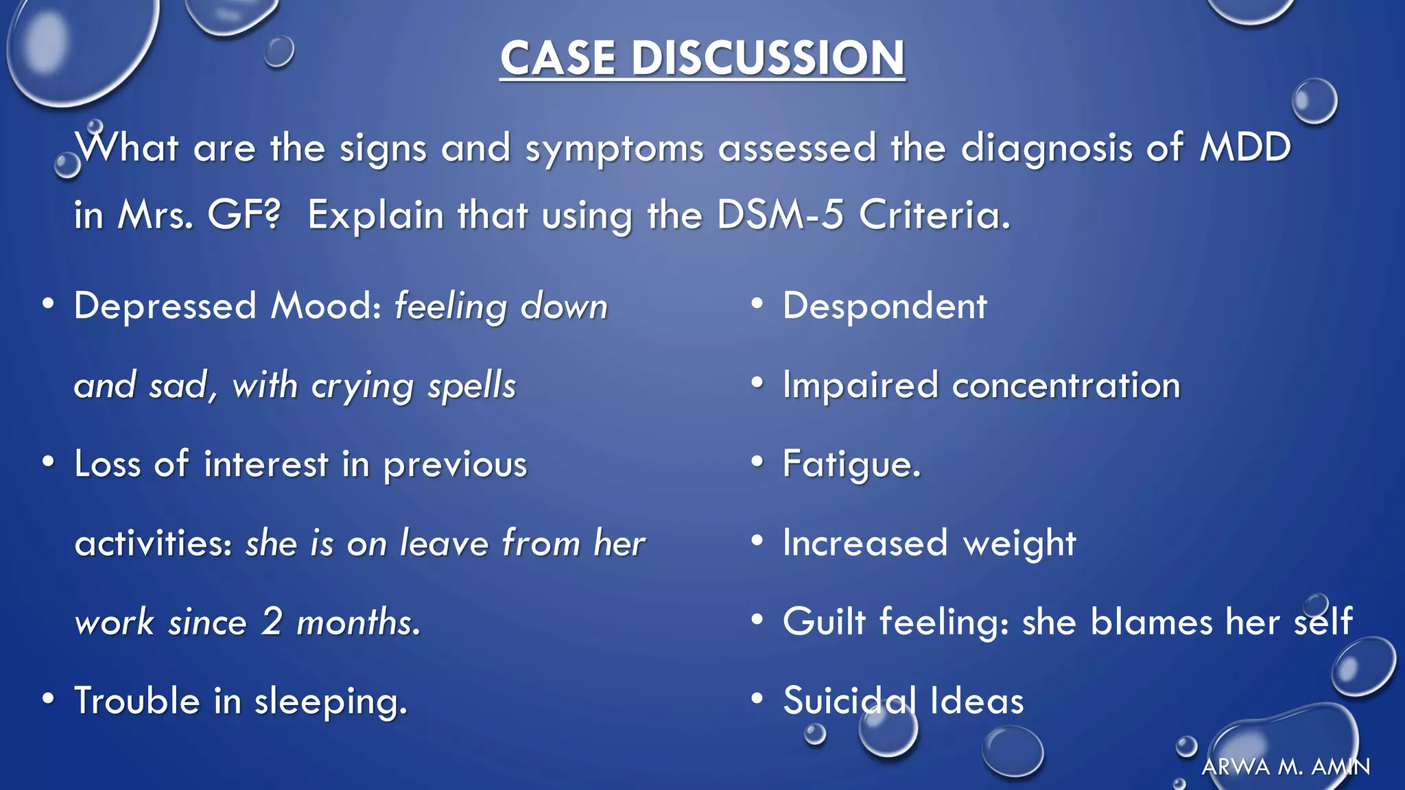 Major Depressive Disorder (MDD) | PDF