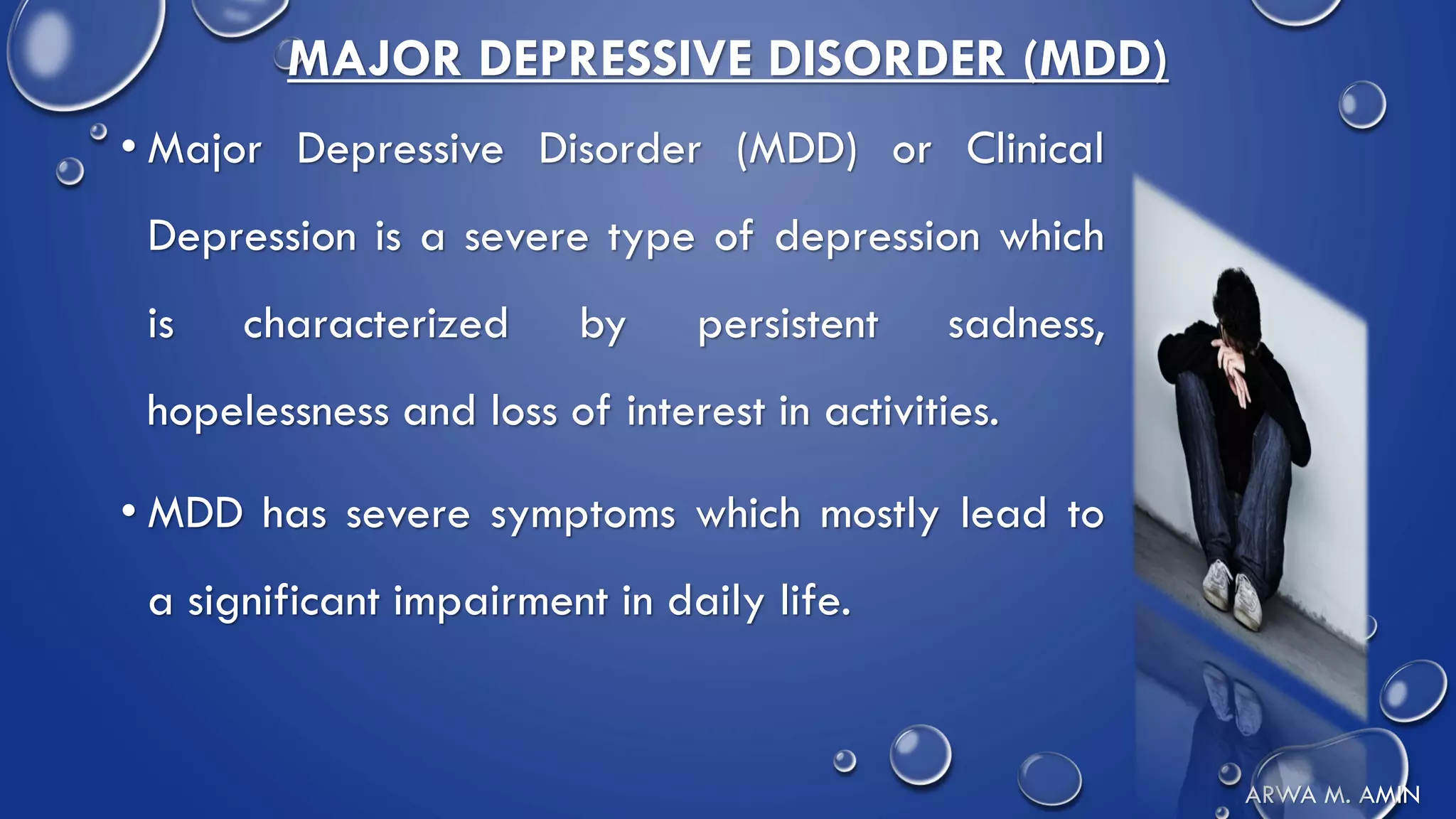Major Depressive Disorder (MDD) | PDF
