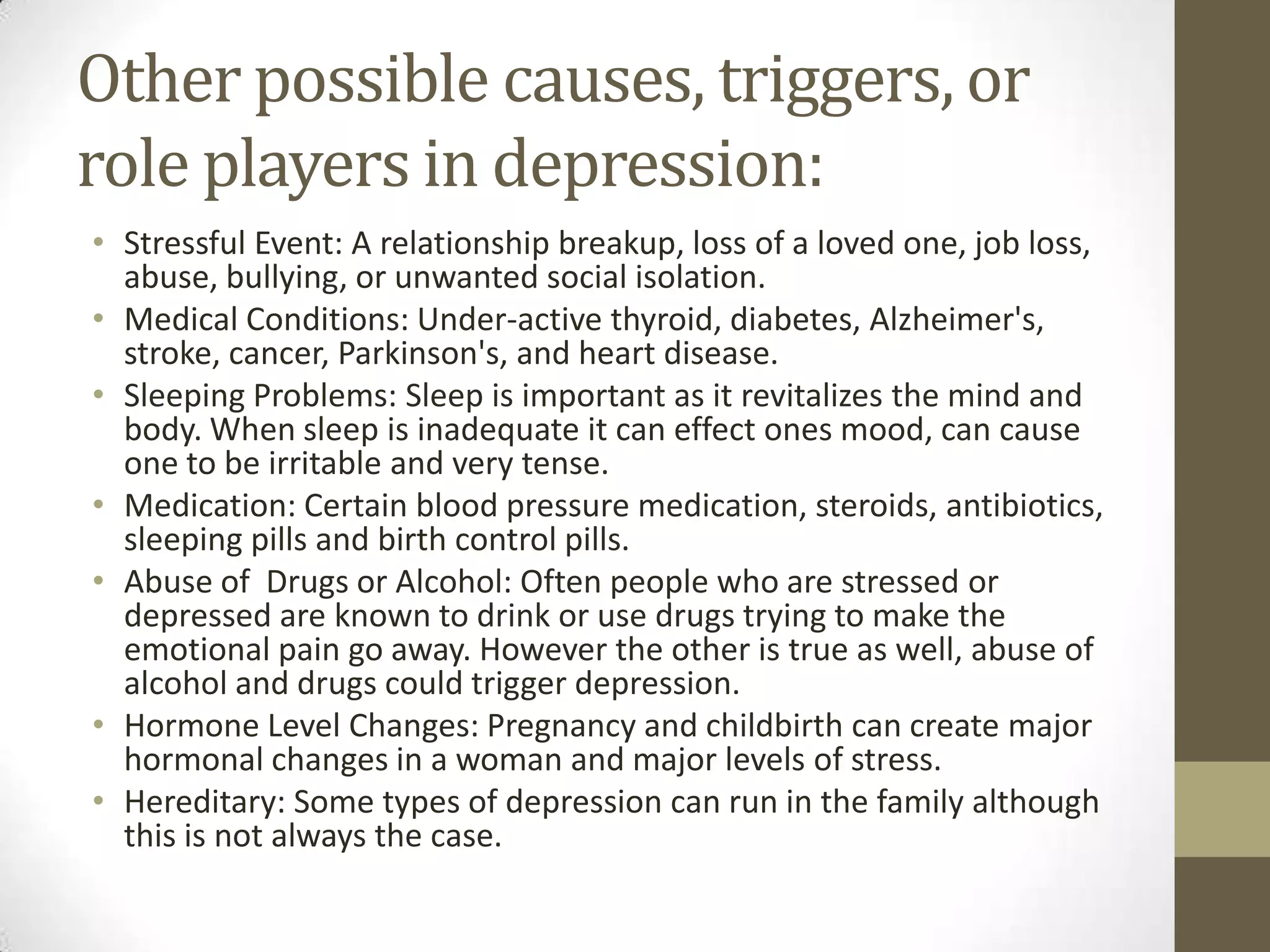 Depression facts | PPTX | Brain and Nervous System Disorders | Diseases ...