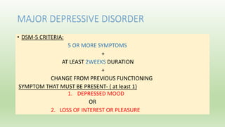 Depression in children and adolescents | PPTX