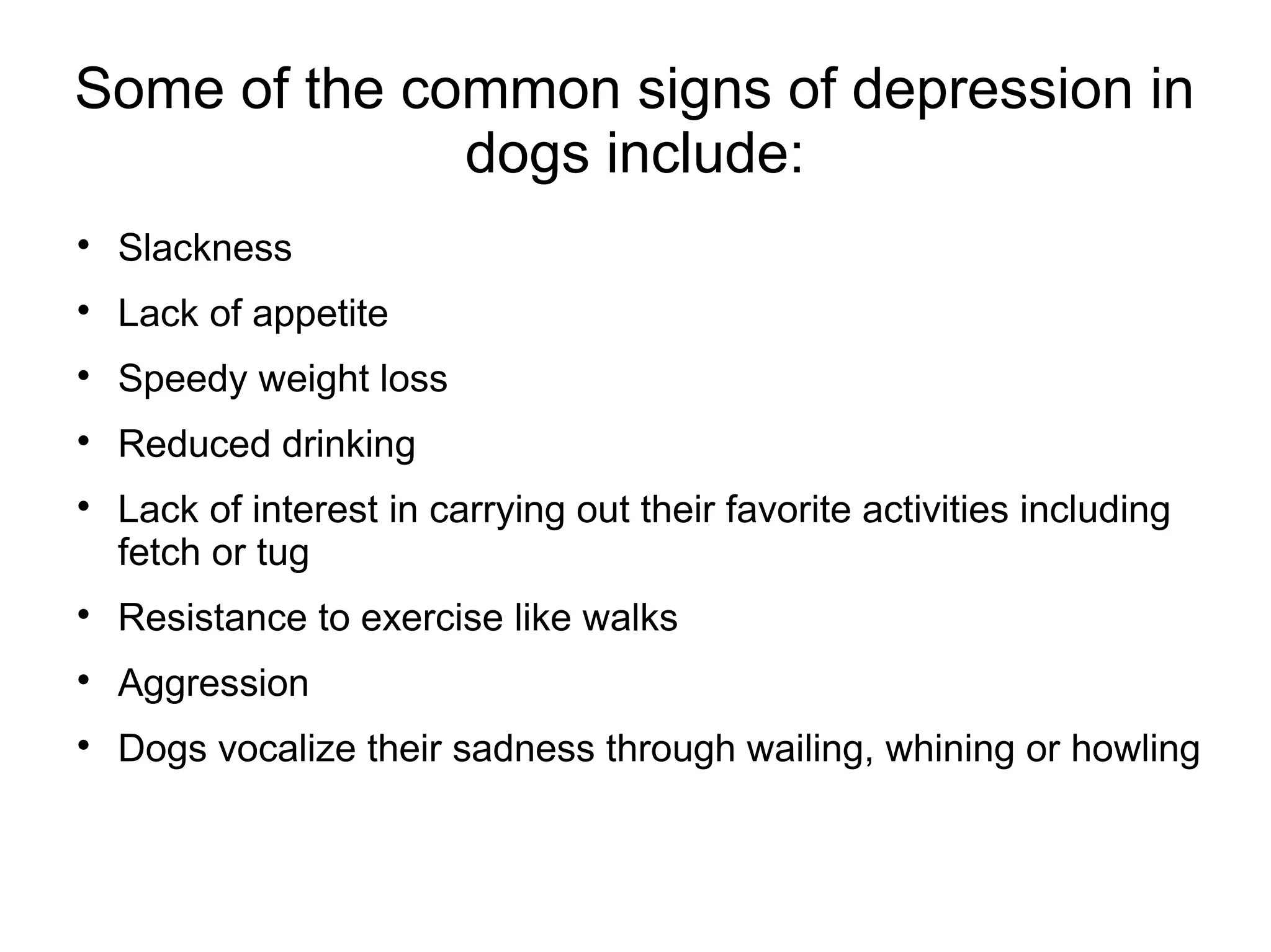 Depression in dogs | PPT