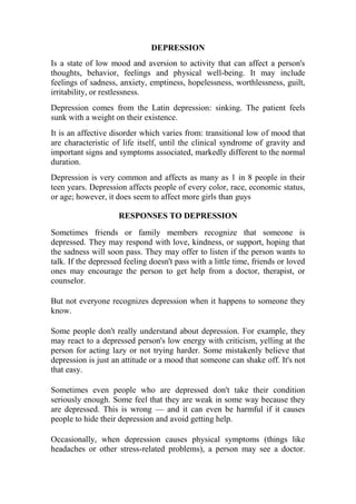 Depression informe | PDF